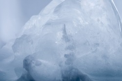 Ice cubes containing aqua, azure, and blue, an Arts & Entertainment ...