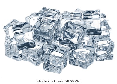 Side View Ice Cubes Stock Illustration 48688828