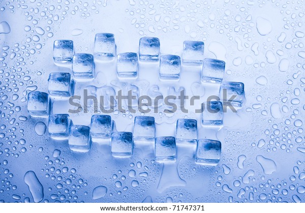 Ice Cubes Aqua Stock Photo (Edit Now) 71747371