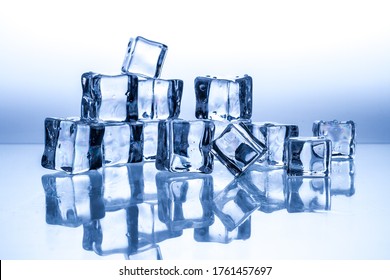 Ice Cubes On Gradient Background Stock Photo 1761457697 | Shutterstock