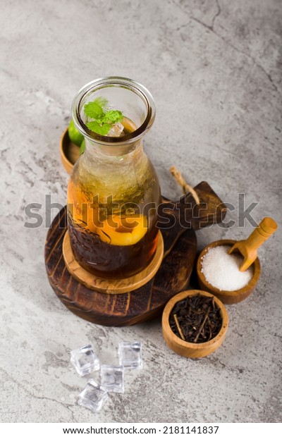 Iced Lemon Tea Lychee Slice On Stock Photo 2181141837 | Shutterstock