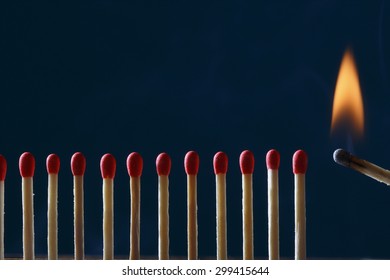 Row Wooden Matches One Putted Out Stock Photo 462038077 | Shutterstock
