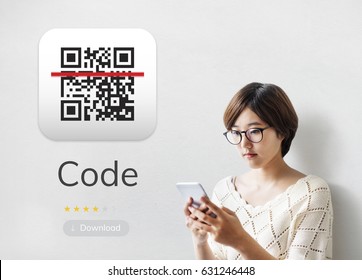 Illustration Qr Quick Response Code Application Stock Photo 631246448 ...
