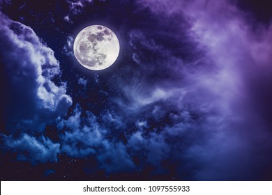 Abstract Purple Moon 4K wallpaper download
