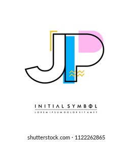 J P Letter Logo Vector (.AI) Free Download