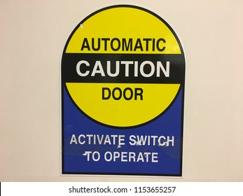 Stanley Automatic Door Sign Stickers