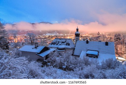 Winter Night in the Village HD wallpaper download