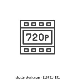 720p hd Logo Vector (.EPS) Free Download