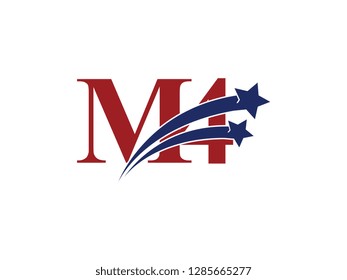M4 Letter Logo Vector (.AI) Free Download