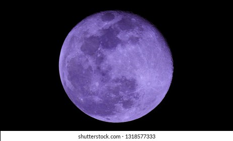 Abstract Purple Moon 4K wallpaper download