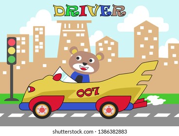 Bear Racing Team Logo Vector (.EPS) Free Download