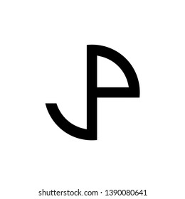 J P Letter Logo Vector (.AI) Free Download