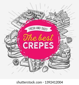 Crepes & Waffles Logo Vector (.CDR) Free Download