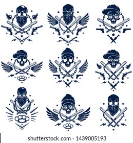 Skull Gang Logo Vector (.EPS) Free Download