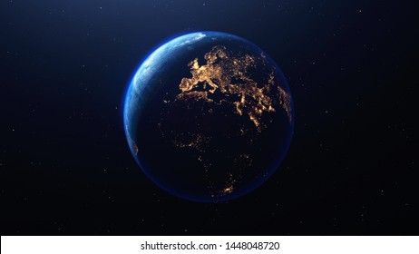 World view from space 4K wallpaper download