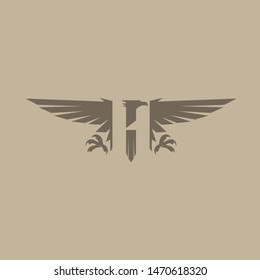 H Eagle Letter Logo Vector (.AI) Free Download