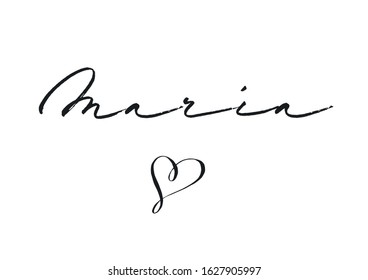Maria Name Logo