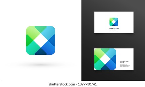 Blue Abstract Shape Logo PNG Vectors Free Download
