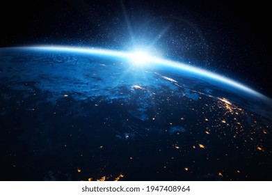 World view from space 4K wallpaper download