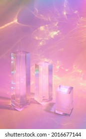 Flying glass prisms 4K wallpaper download