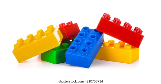 Legos made of yellow, red, blue and orange colors 2K wallpaper download