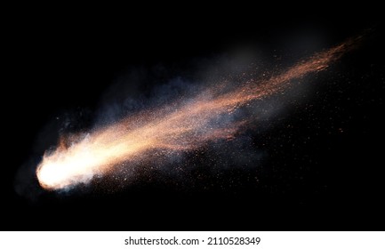 Night City Comet Falls 4K wallpaper download