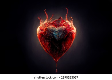 Hearts on fire artistic HD wallpaper download