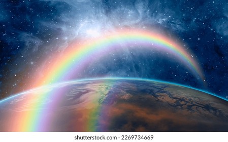 Crack star rainbow frame HD wallpaper download