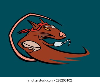 Angry rat Logo Vector (.EPS) Free Download