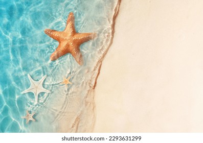 Waves and seashell on the beach 2K wallpaper download
