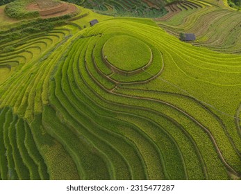 Mountain Terraced Fields 4K wallpaper download