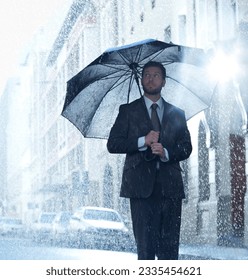 City Under Rain 2K wallpaper download