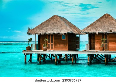 Sea Hut 4K wallpaper download