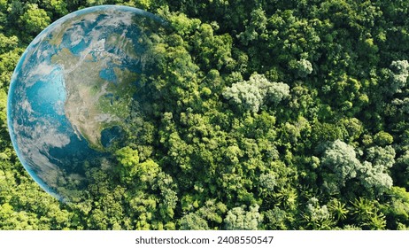 Close-up of a green planet 4K wallpaper download