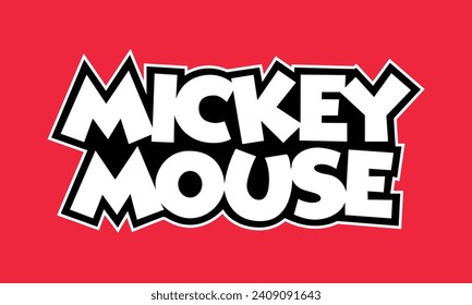 Mickey Mouse Name Logo