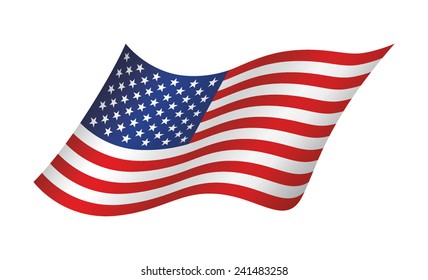 USA Flying Flag Logo Vector (.AI) Free Download
