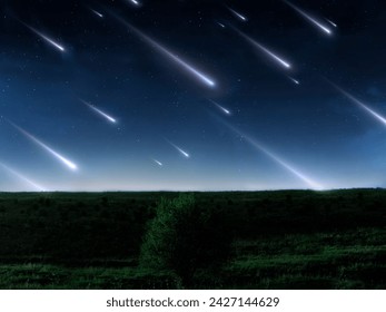Meteor showers 4K wallpaper download