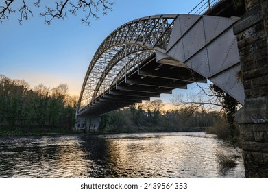 Original - Riverbank Bridge 2K wallpaper download