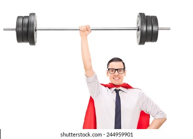 Strong Superhero superman lifts weights 4K wallpaper download