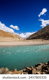 Background of the blue river HD wallpaper download