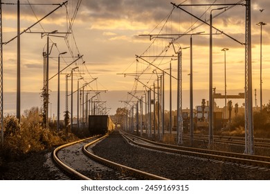 Train Tracks in Middle Road HD wallpaper download