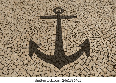 Majestic Anchor in Crashing Ocean Waves premium 2K wallpaper download