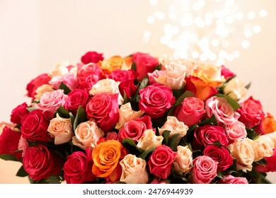 big colorful roses 2K wallpaper download