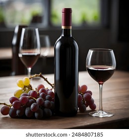 Glass of Red Wine 4K wallpaper download