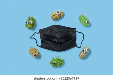Virus Black background 2K wallpaper download