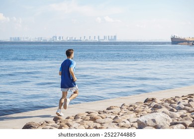 Beach Jogging Scenery 4K wallpaper download