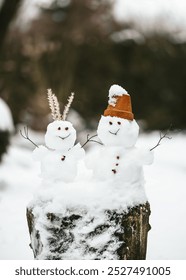 Christmas - artistic snowman 2K wallpaper download