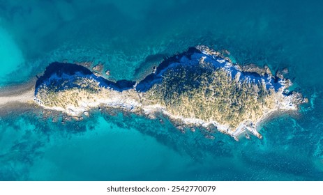 Overhead View of Secluded Tropical Island premium 2K wallpaper download