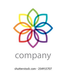 Orange Flower Logo Vector (.AI) Free Download