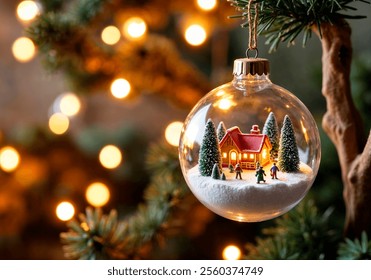 Weihnachtsbaum, rote Kugel, dekoratives Bild Premium 4K Hintergrundbild ...